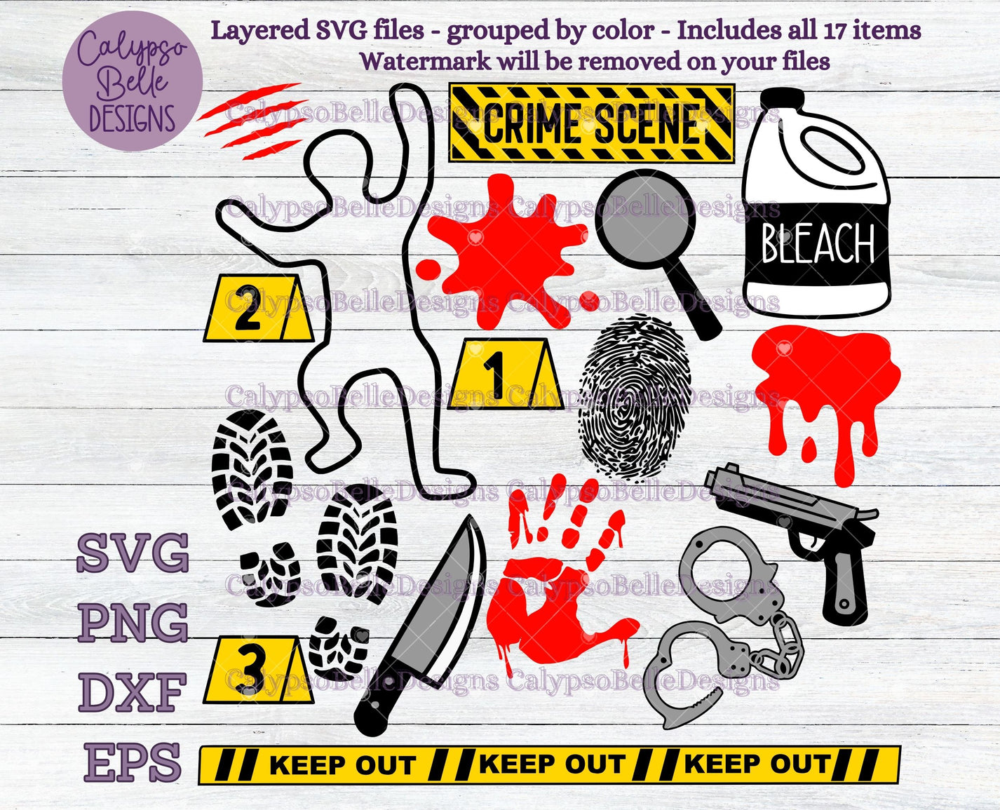 True Crime Elements, Crime Scene, Detective, True Crime Bundle ...